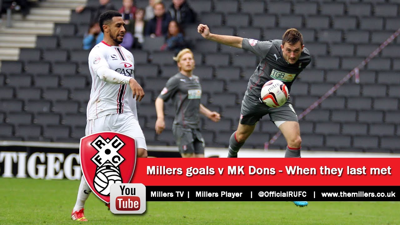 Rotherham United's goals from the last time they met with MK Dons - YouTube
