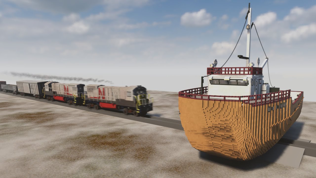 Train Crashes Into Fishing Boat | Teardown Clip - YouTube