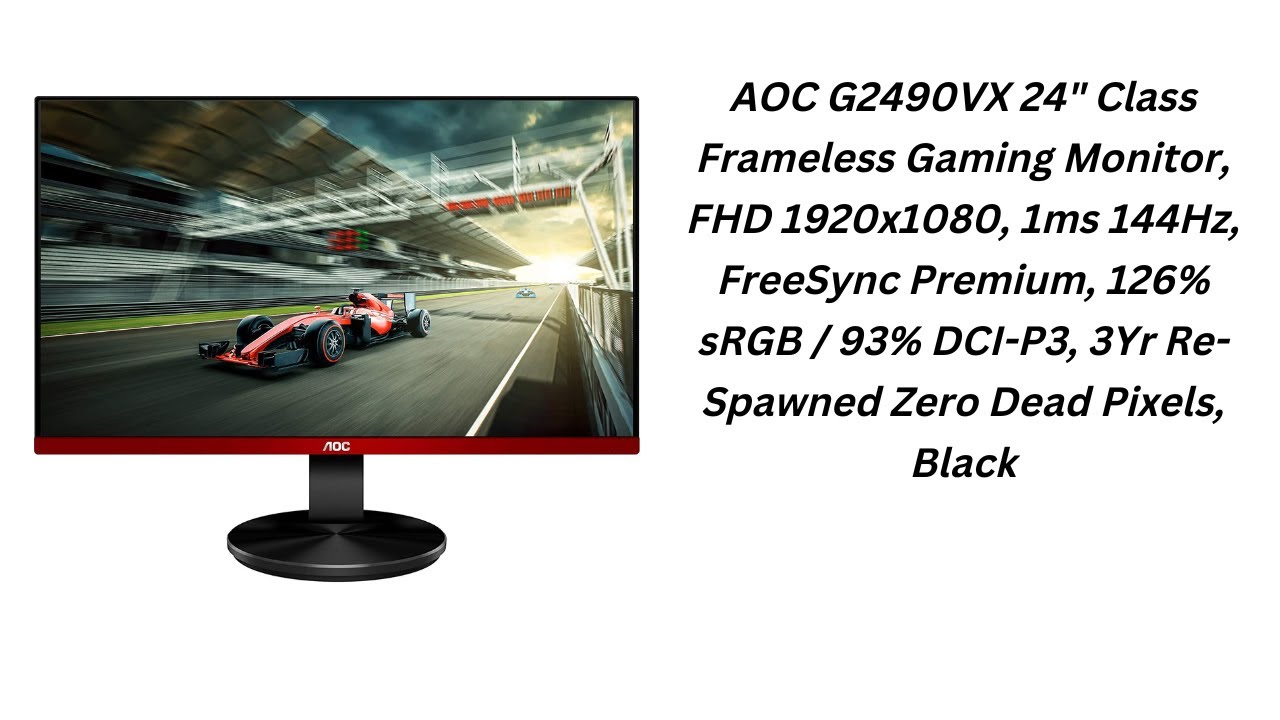 AOC G2490VX 24" Class Frameless Gaming Monitor - YouTube