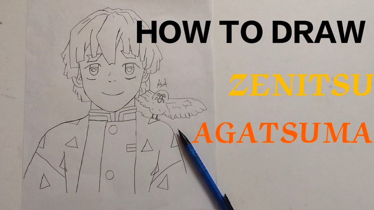 how to draw zenitsu Agatsuma #drawing #zenitsu #demonslayer - YouTube