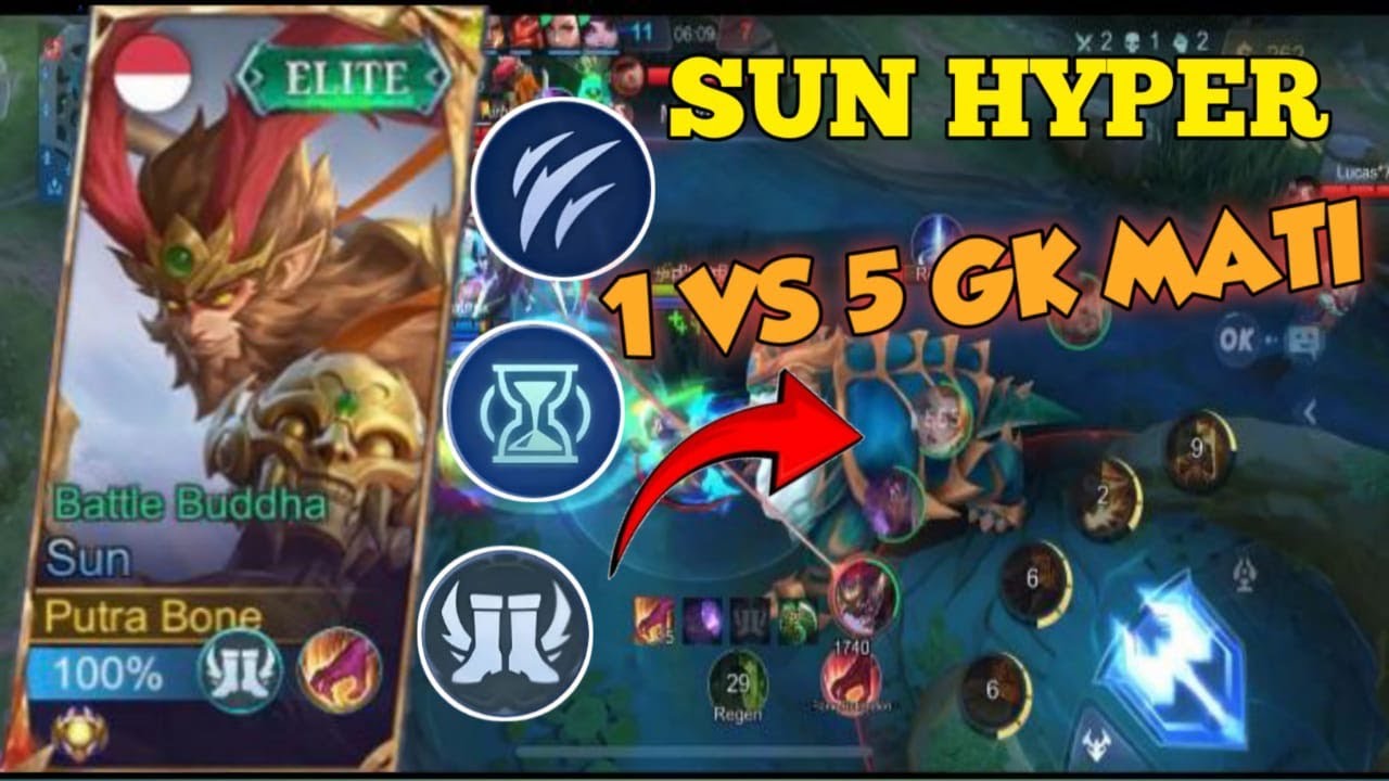 APAKAH SUN HYPER AKAN META LAGI⁉️DI KEROYOK GK MATI2-BEST BUILD SUN ...