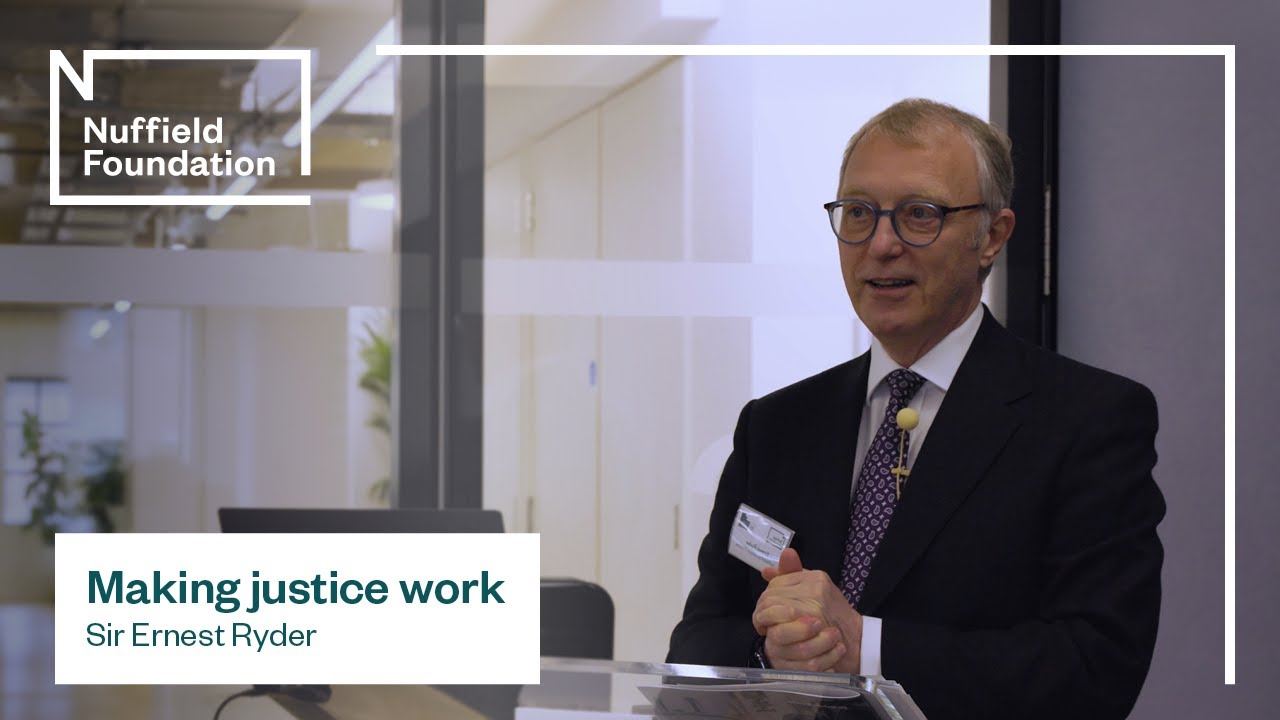 Making justice work | Sir Ernest Ryder - YouTube