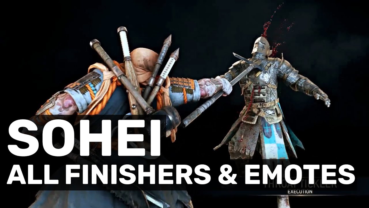 Sohei All Finishers & Emotes / For Honor New Samurai Unique Hero / Y8S2 ...