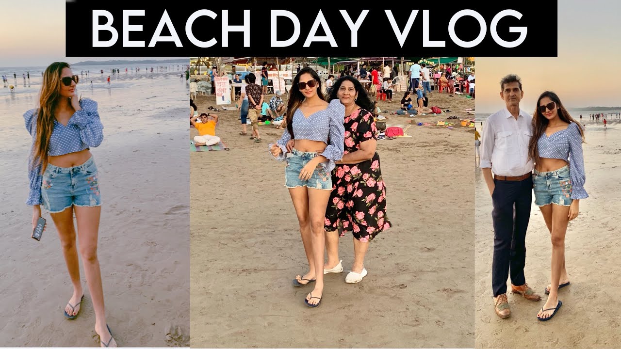 BEACH DAY VIBES VLOG | DAY OUT WITH PARENTS | BEACH VLOG | MUMBAI - YouTube