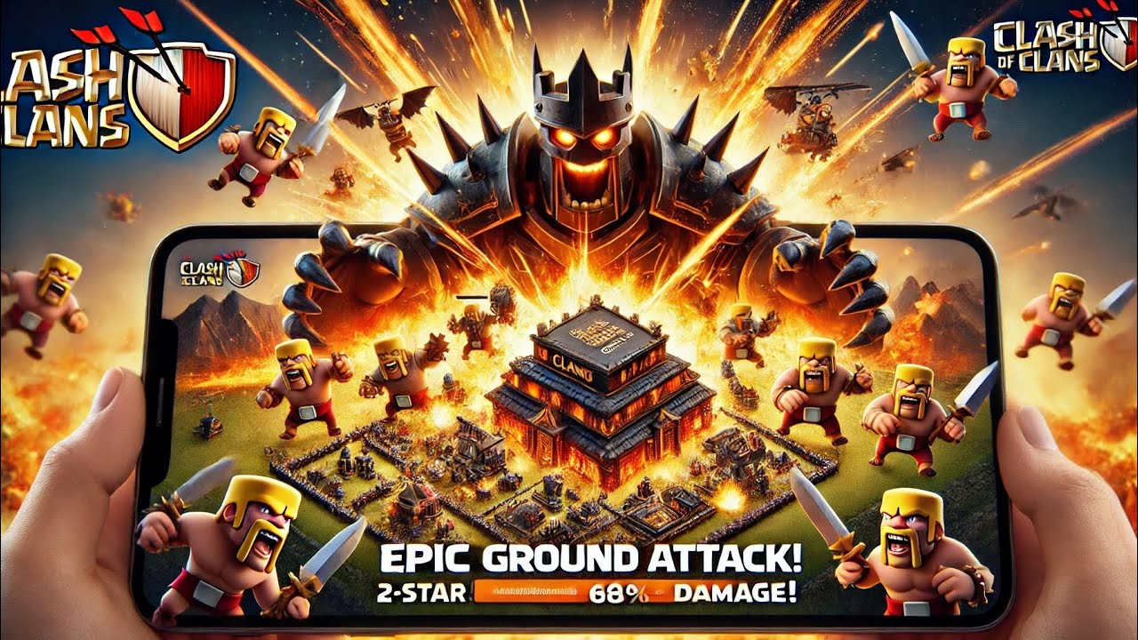 "Trying Ground Attack for the First Time! Epic 2-Star Attempt | Clash ...