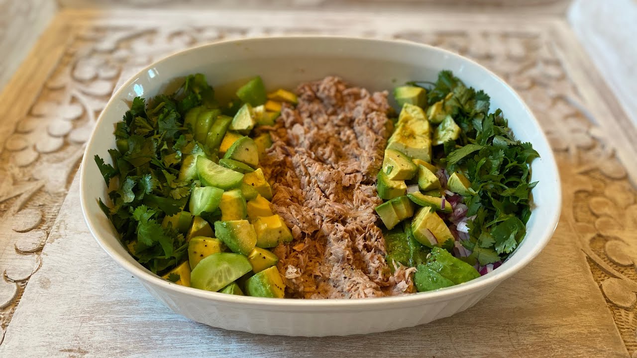 Ensalada de atún fácil, rápida y con mucho sabor | Avocado Tuna Salad ...