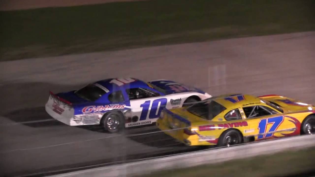 Sauble Speedway Late Model Invitational crash July 31, 2016 - YouTube