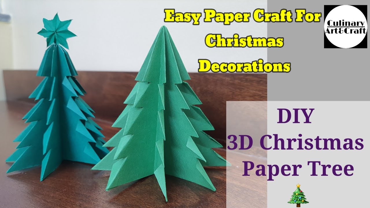 DIY 3D Christmas Paper Tree For Christmas Decorations | Paper Christmas ...