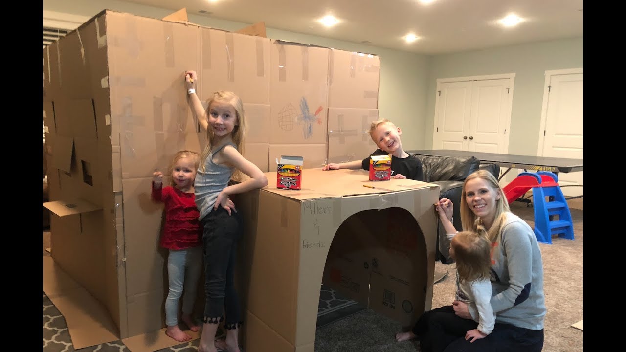 We built a GIANT BOX FORT! - YouTube
