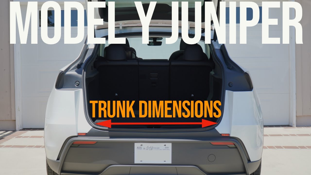 2026 Tesla Model Y Juniper Trunk Dimensions - YouTube