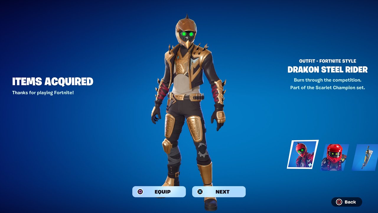 New Drakon Steel Rider skin! (Fortnite item shop) - YouTube