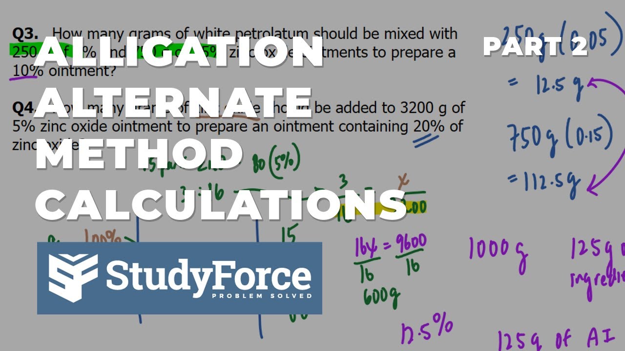 More Alligation Alternate Examples (Pt. 2) - YouTube