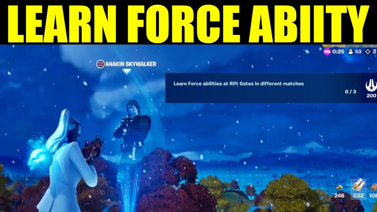 learn force abilities at rift gates in different matches | Fortnite ...