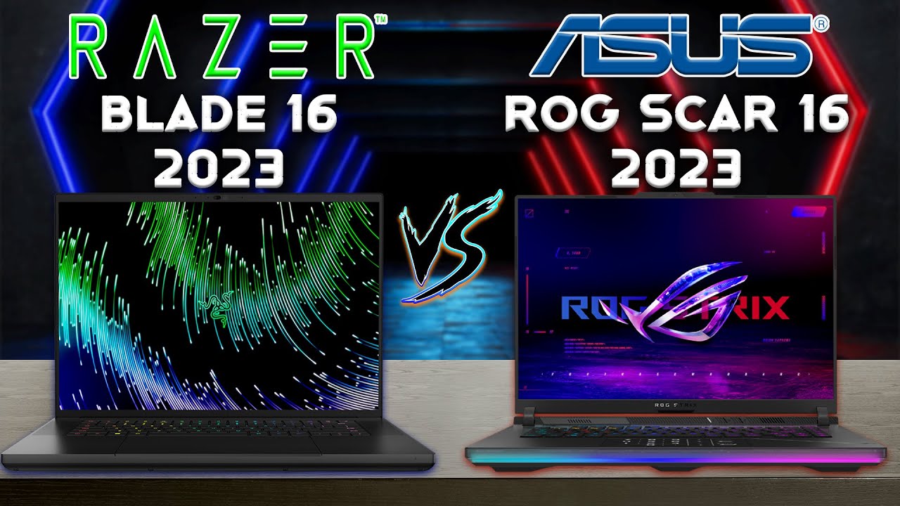 16 inch gaming laptop 2023 | razer blade 16 vs rog scar 16 2023 - YouTube