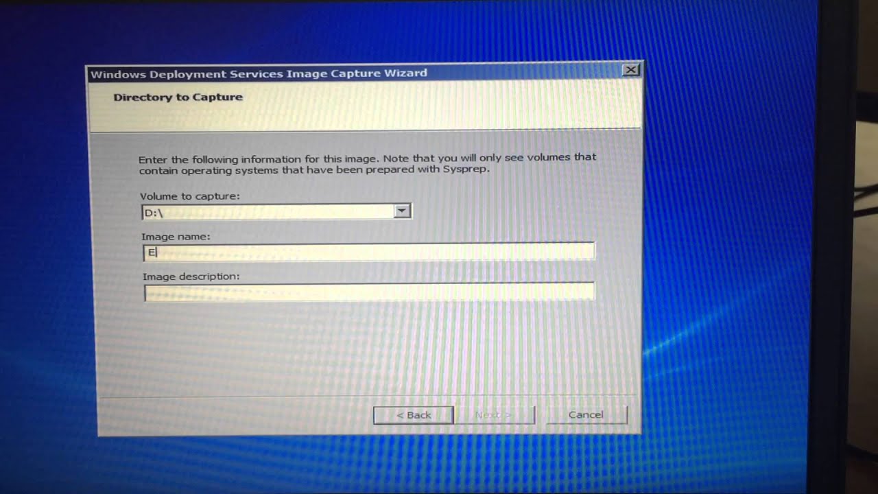 Capture an Image with Windows Deployment Services in WinPE - YouTube