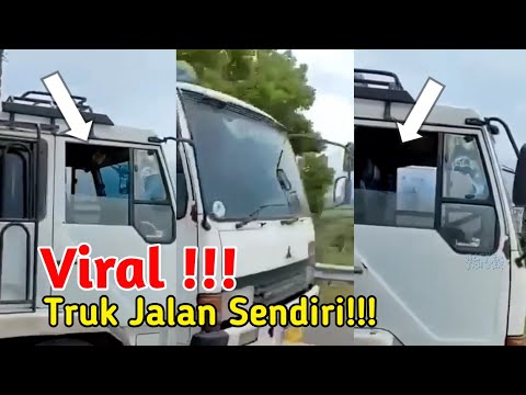 🔴VIRAL!!! Berhasil Di Rekam, Truk Fuso Jalan Sendiri Tanpa Supir Di Tol.