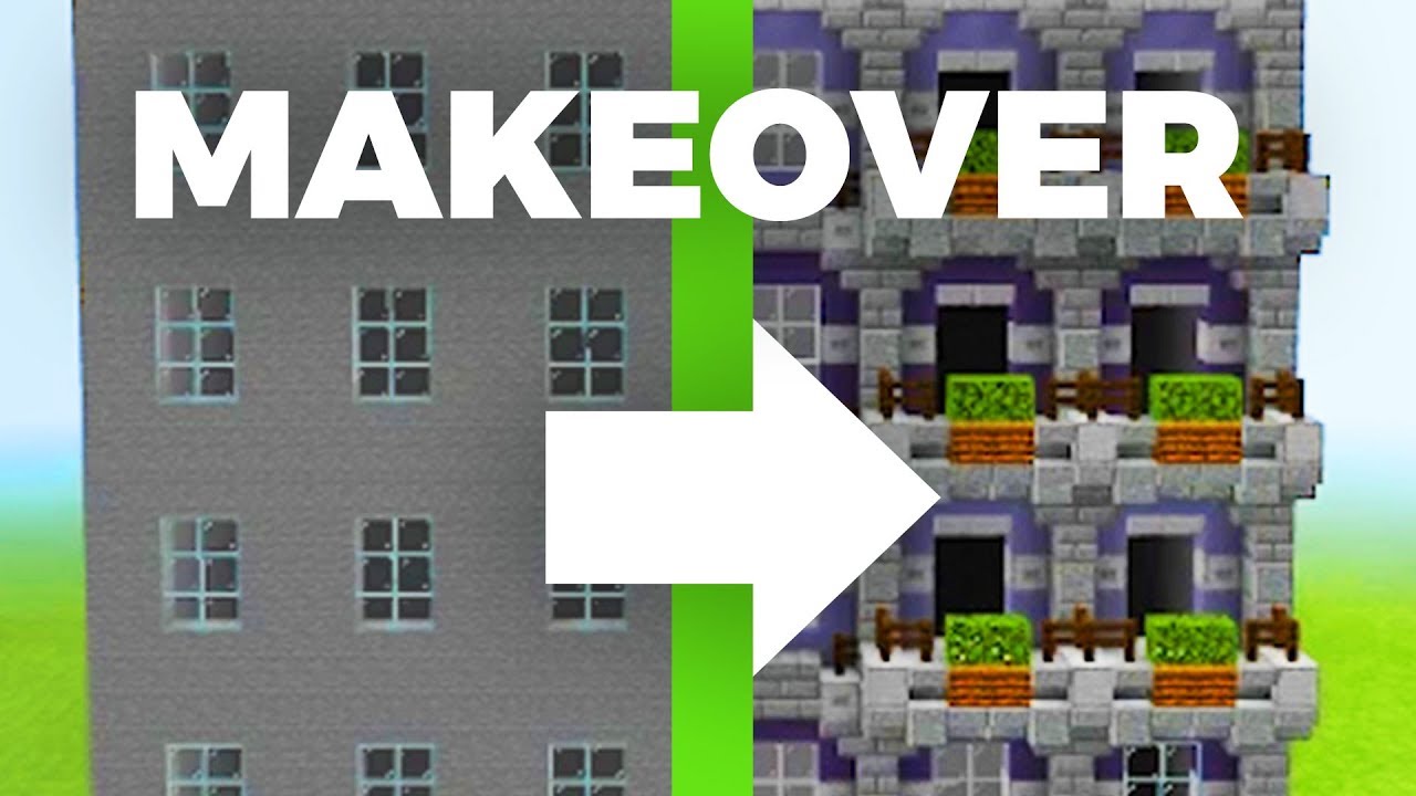 Minecraft Time-lapse | Transforming a Boring City Building - YouTube