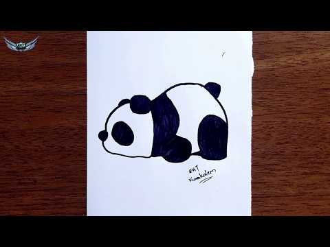 ÇOK KOLAY PANDA ÇİZİMİ - ÇOCUKLAR İÇİN ÇİZİM - KOLAY ÇİZİMLER