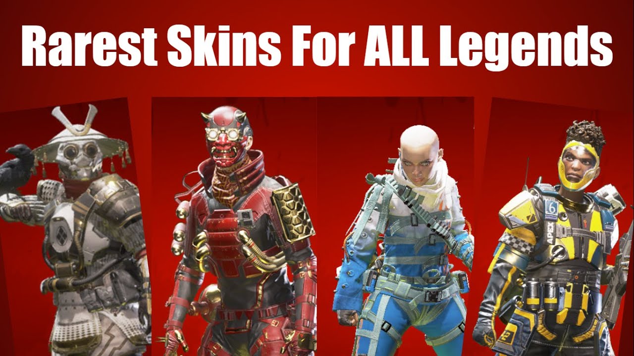Rarest Skins For Each Legend In Apex Legends - YouTube