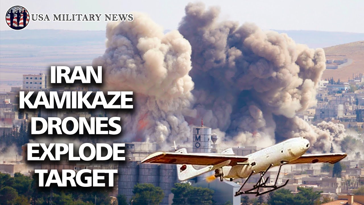 Iran Kamikaze Drone In Action Exploding Target - YouTube