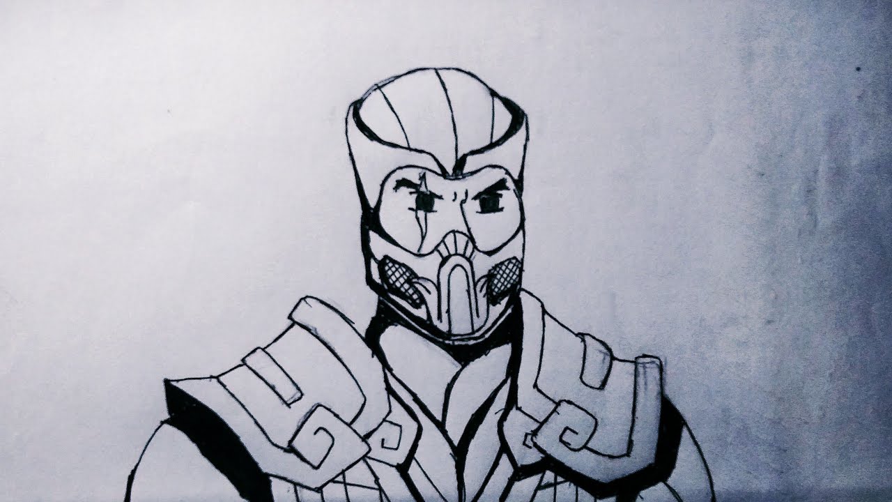 How to draw Sub Zero from MK11 - YouTube