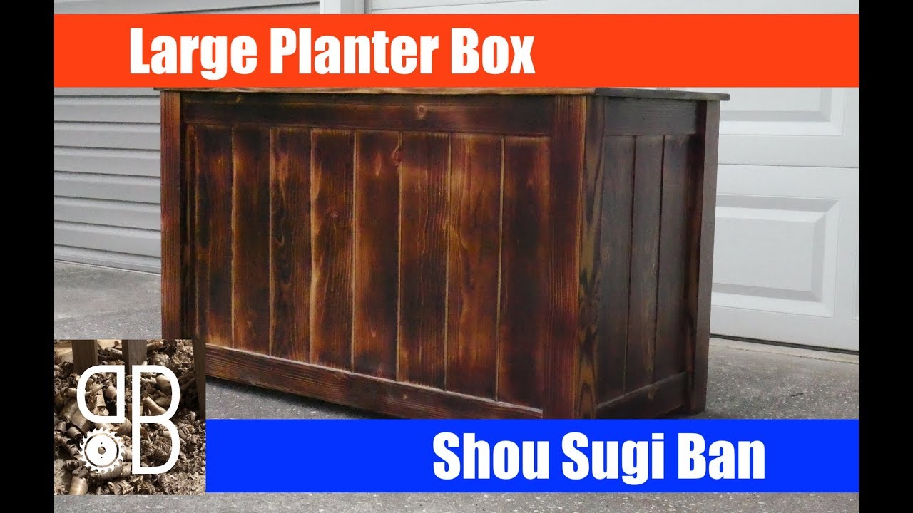 Large Planter Box | Shou Sugi Ban - YouTube
