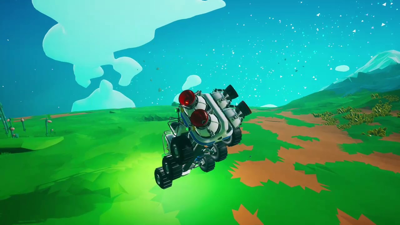Astroneer - Daft Quad-Thruster Rover Rocket Launch - YouTube