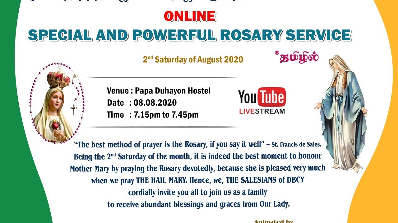 A SPECIAL AND POWERFUL ROSARY SERVICE - 2 || Marian Month || DBCY - YouTube