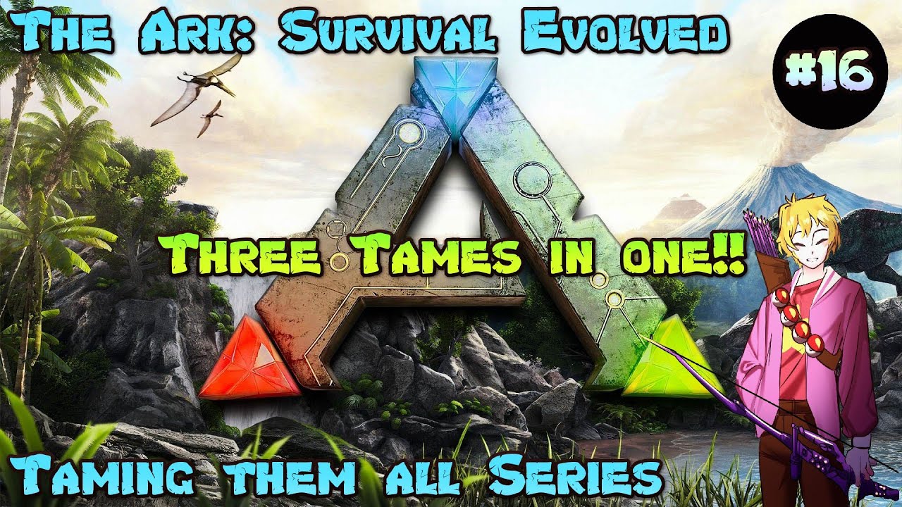 THREE TAMES IN ONE! [The Island] Ark: Survival Evolved Taming them all ...