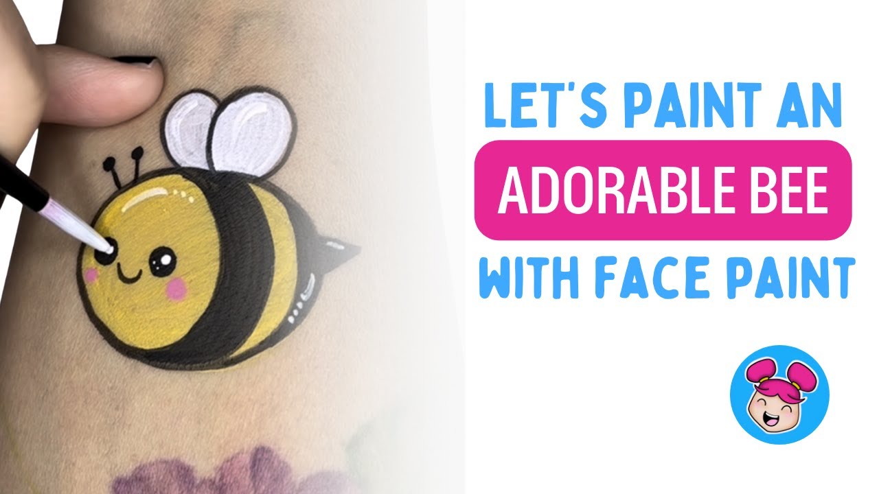 🐝 How to paint an adorable bee with face paint - YouTube