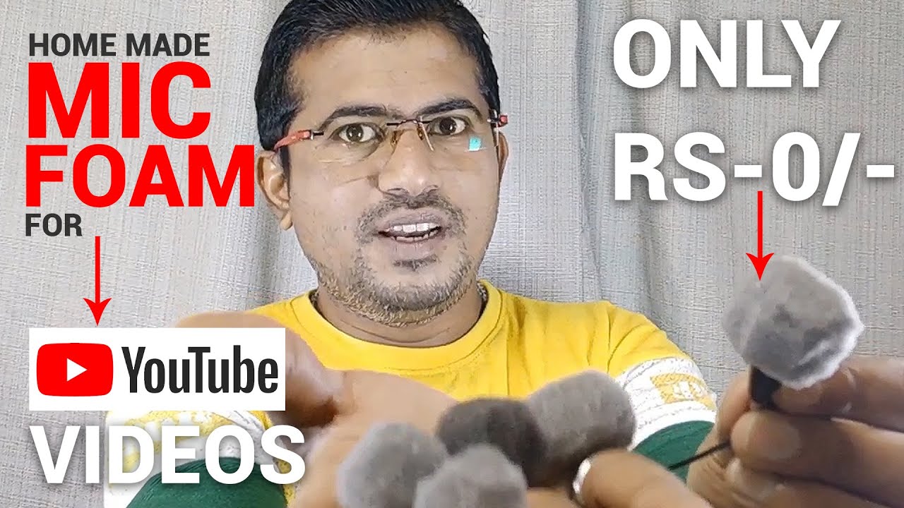 How To Make Collar Mic Foam At Home | Homemade Mic For YouTube | Ghar ...