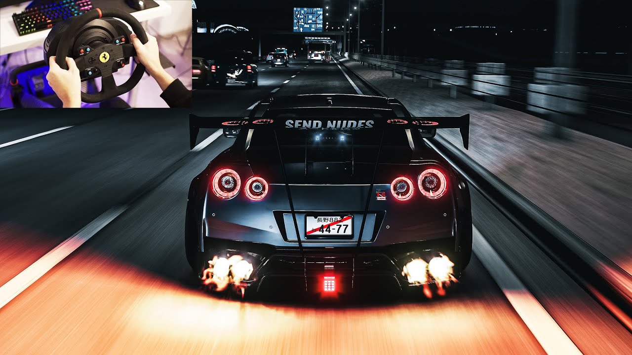 1000+ HP Nissan GT-R R35 Swerving Through Traffic in Tokyo | Assetto ...