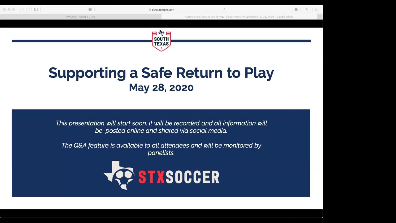 STX Soccer Webinar Supporting a Safe Return to Play 5/28/20 - YouTube