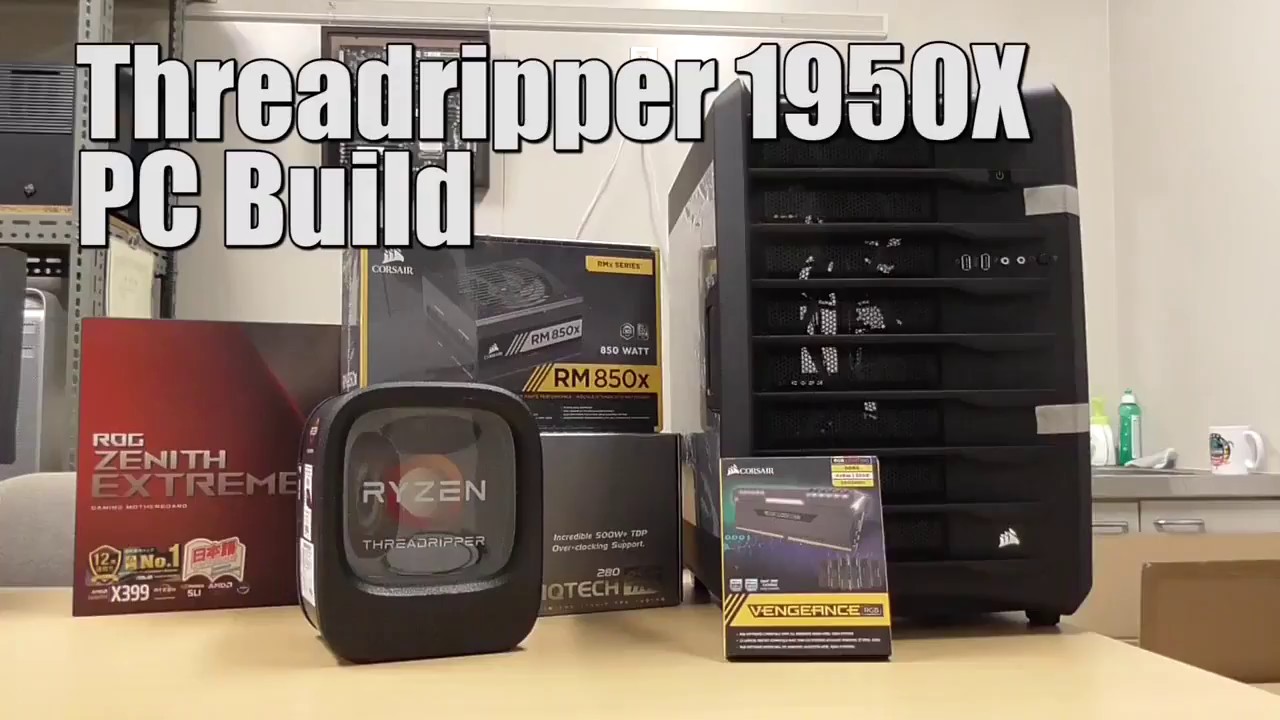 Threadripper 1950X 自作 - YouTube