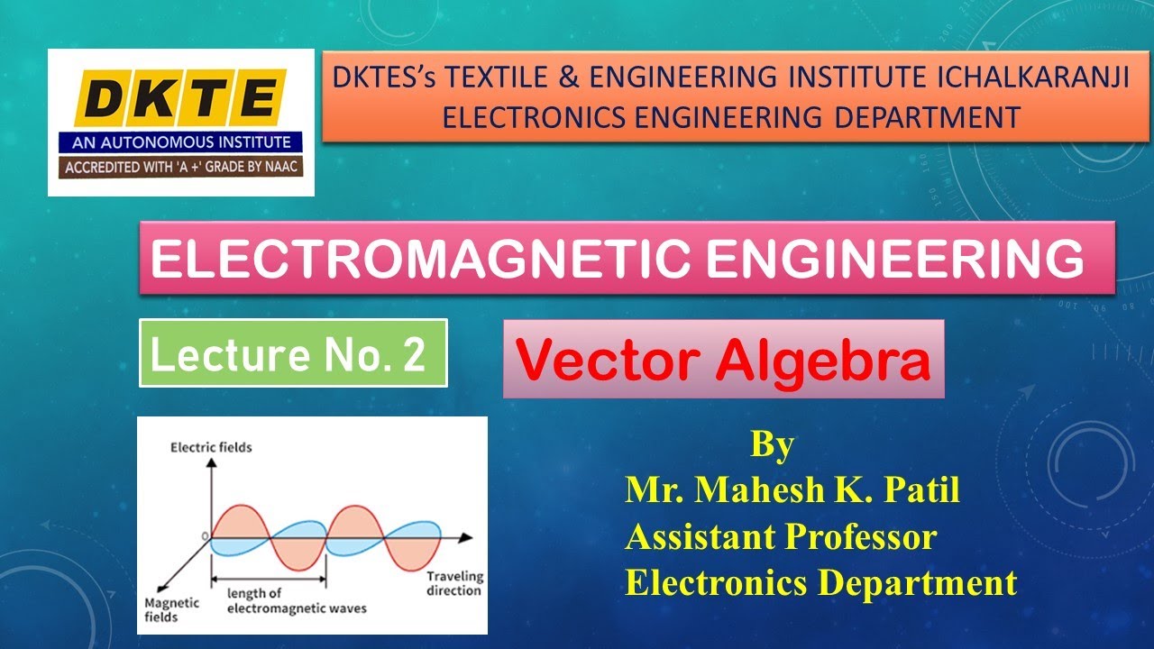 ELECTROMAGNETIC ENGINEERING- Lecture 2- Vector Algebra-Coordinate ...