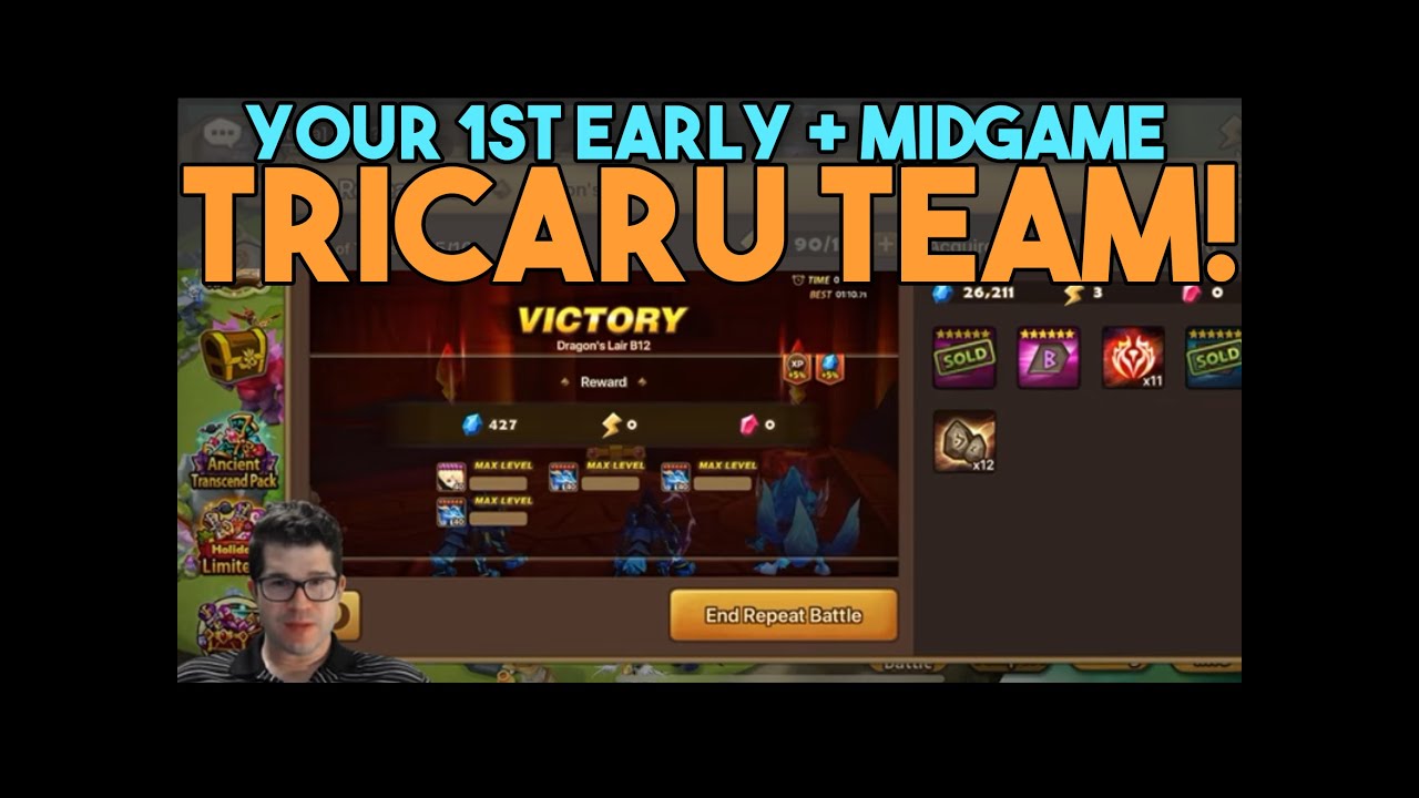1st TRICARU TEAM for Early/Midgame Players! (4 Dragons b12 and Punisher ...