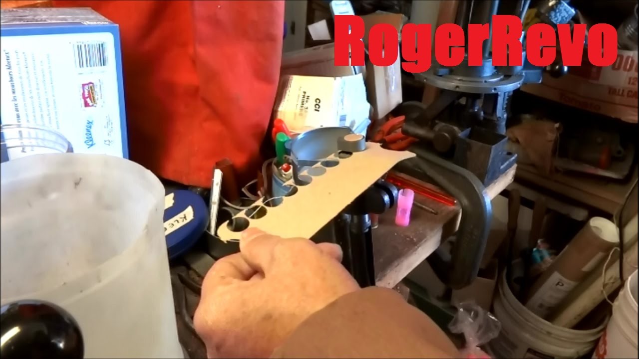Punching 20 Gauge Card Wads with a press mounted punch - YouTube