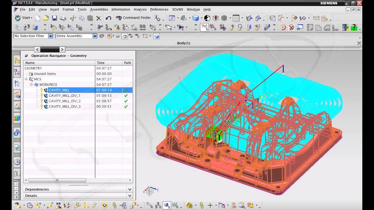 NX7.5 - Divide tool path - YouTube