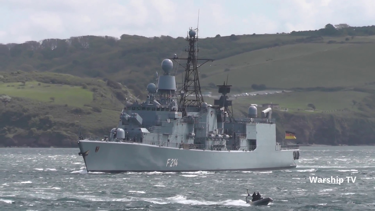 GERMAN NAVY F122 BREMEN CLASS FRIGATE FGS LUBECK F214 AT RUSTY ANCHOR ...