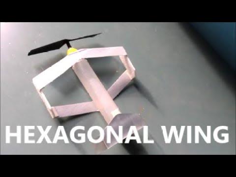 NOVEL compact robust DRONE with tipless hexagonal wing avoided wingtip vortices caused induced ...