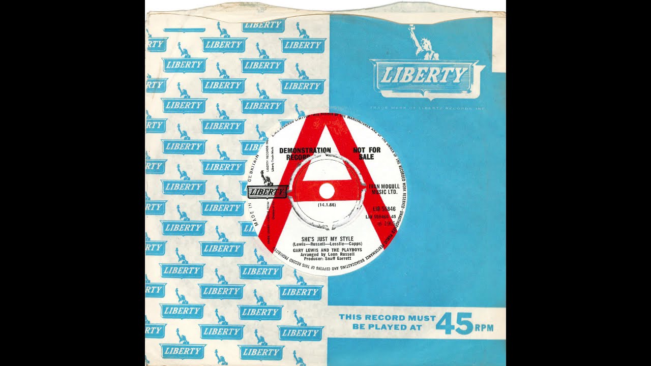 Gary Lewis & The Playboys – “She’s Just My Style” (45 mono) (Liberty ...
