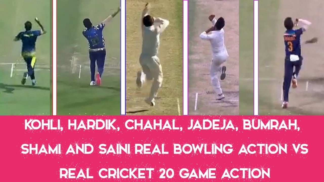 bowler real bowling action vs real cricket 20 game action | Real ...