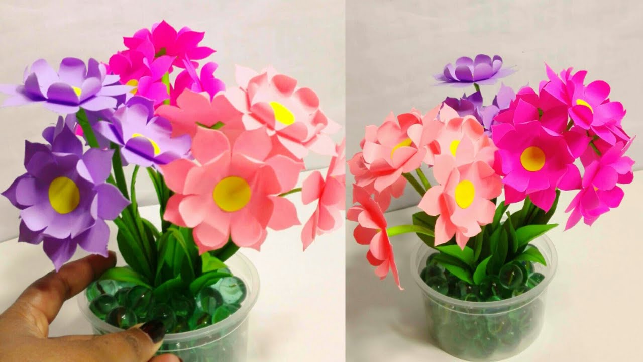 Nirmana | how to make beautiful paper flowers easy | mal nirmana ...