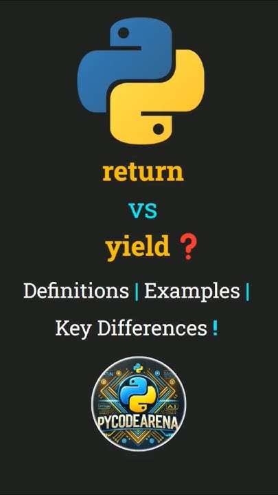 🤔Python Yield Vs Return - Use & Why? | Return Vs Yield | Yield Vs Return #python #trending # ...
