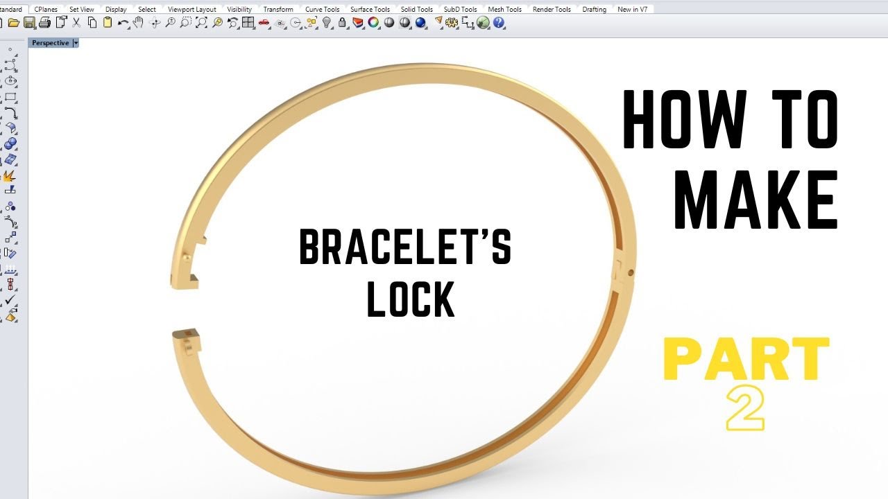 Bracelet Lock CAD Tutorial in Rhino 3D – Part 2 | Complete Mechanism ...
