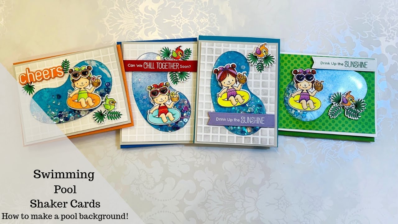 Swimming Pool Shaker Cards - Make it Monday #5. HOW TO MAKE A POOL ...