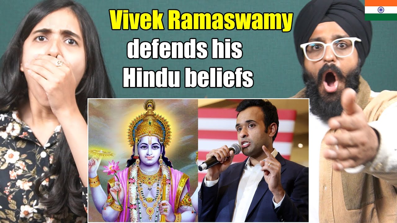 Indians React to Vivek Ramaswamy defends his Hindu beliefs - YouTube