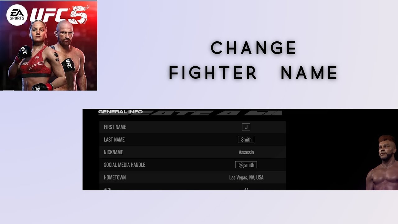 How to Change Fighter Name in EA Sports UFC 5 - YouTube