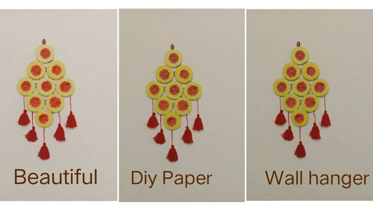 Hand made diy paper wall hanger #video #youtubevideo - YouTube