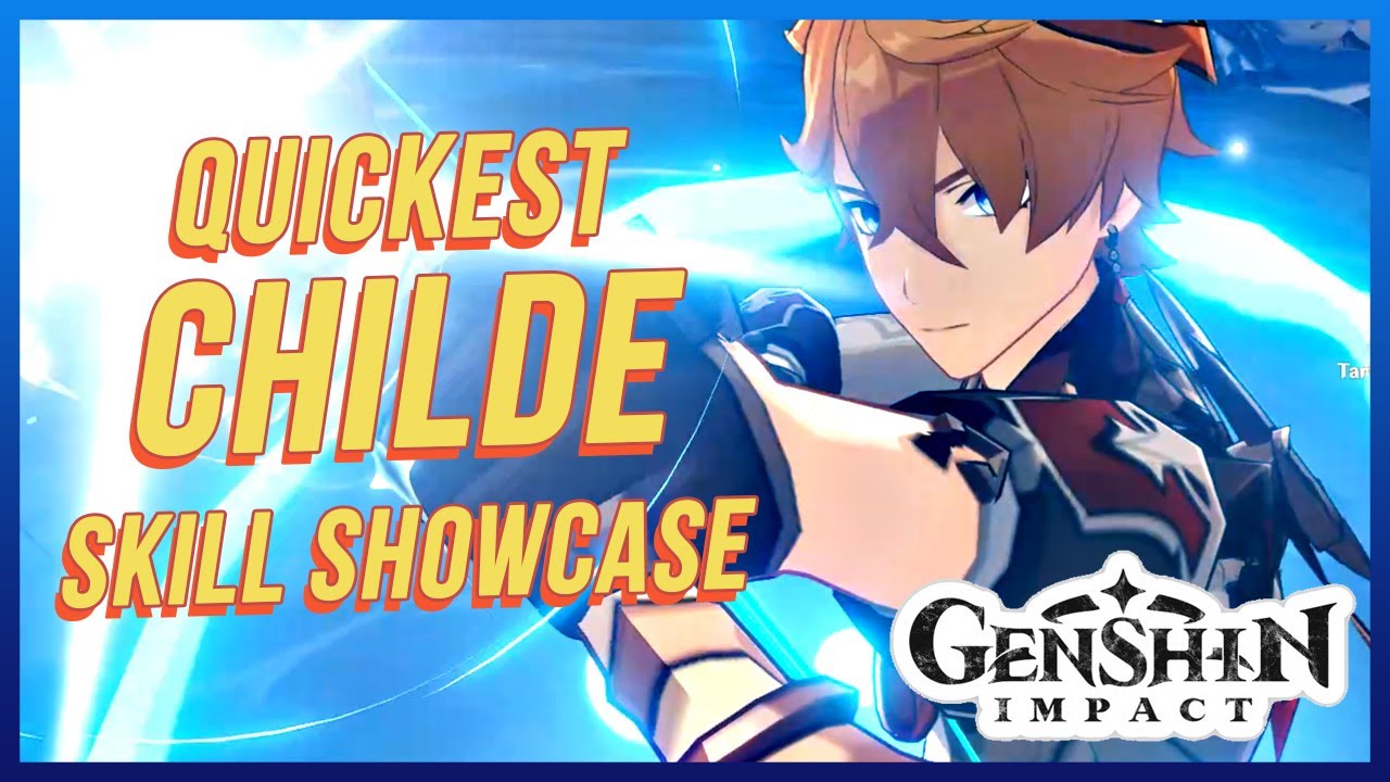 Quickest TARTAGLIA Childe Skills and Powers Showcase || GENSHIN IMPACT ...